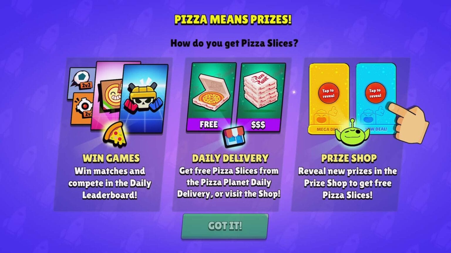 Mise à jour Nulls Brawl : Meeple, Ollie, Buzz l'Éclair, Événement Pizza Planète